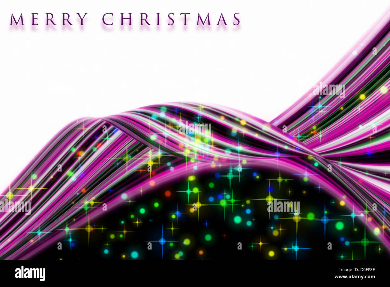 Fantastic Christmas wave design with glowing stars Stock Photo - Alamy