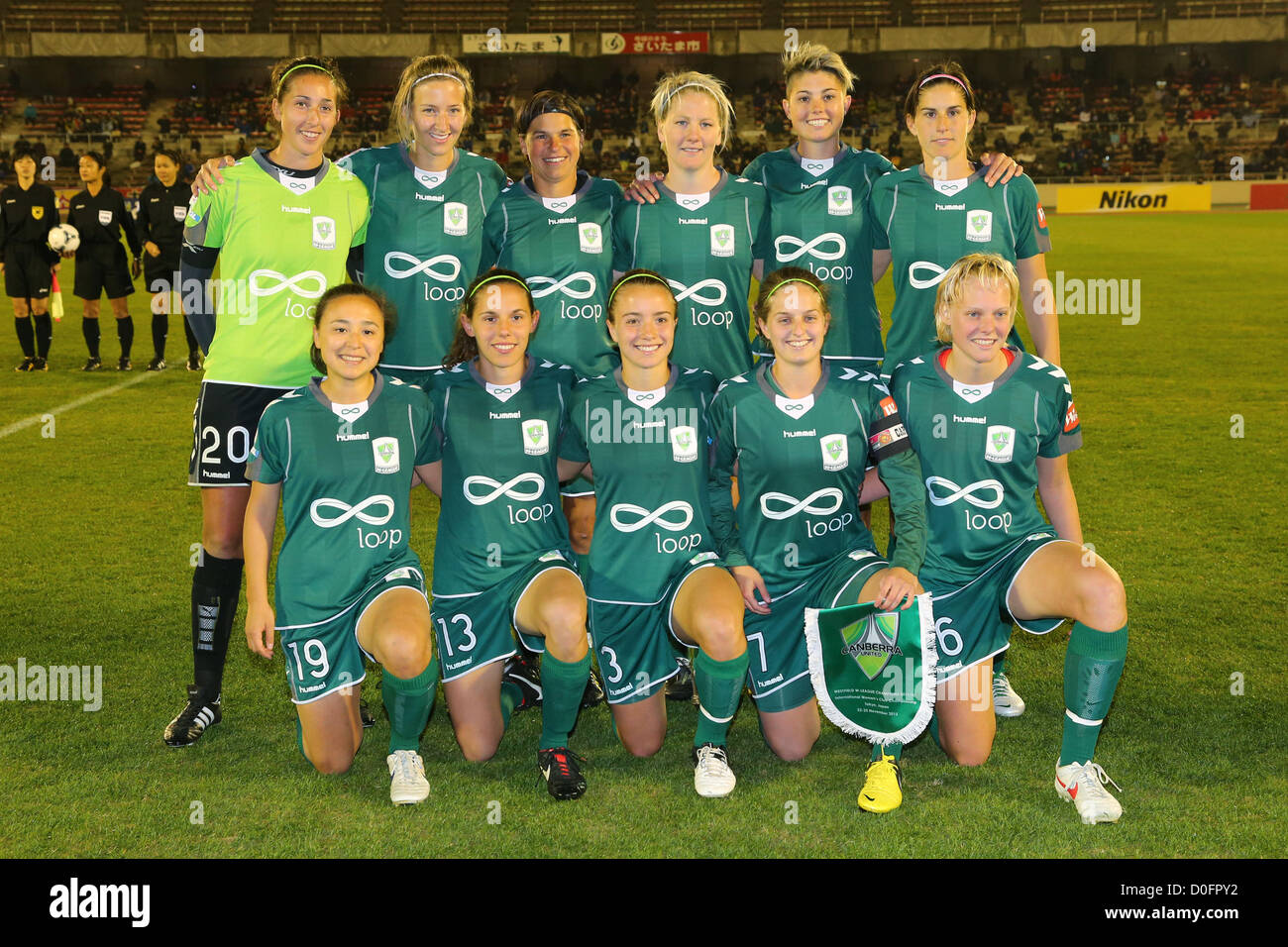 Canberra United Team Group Line-up (Canberra), November 22, 2012 ...