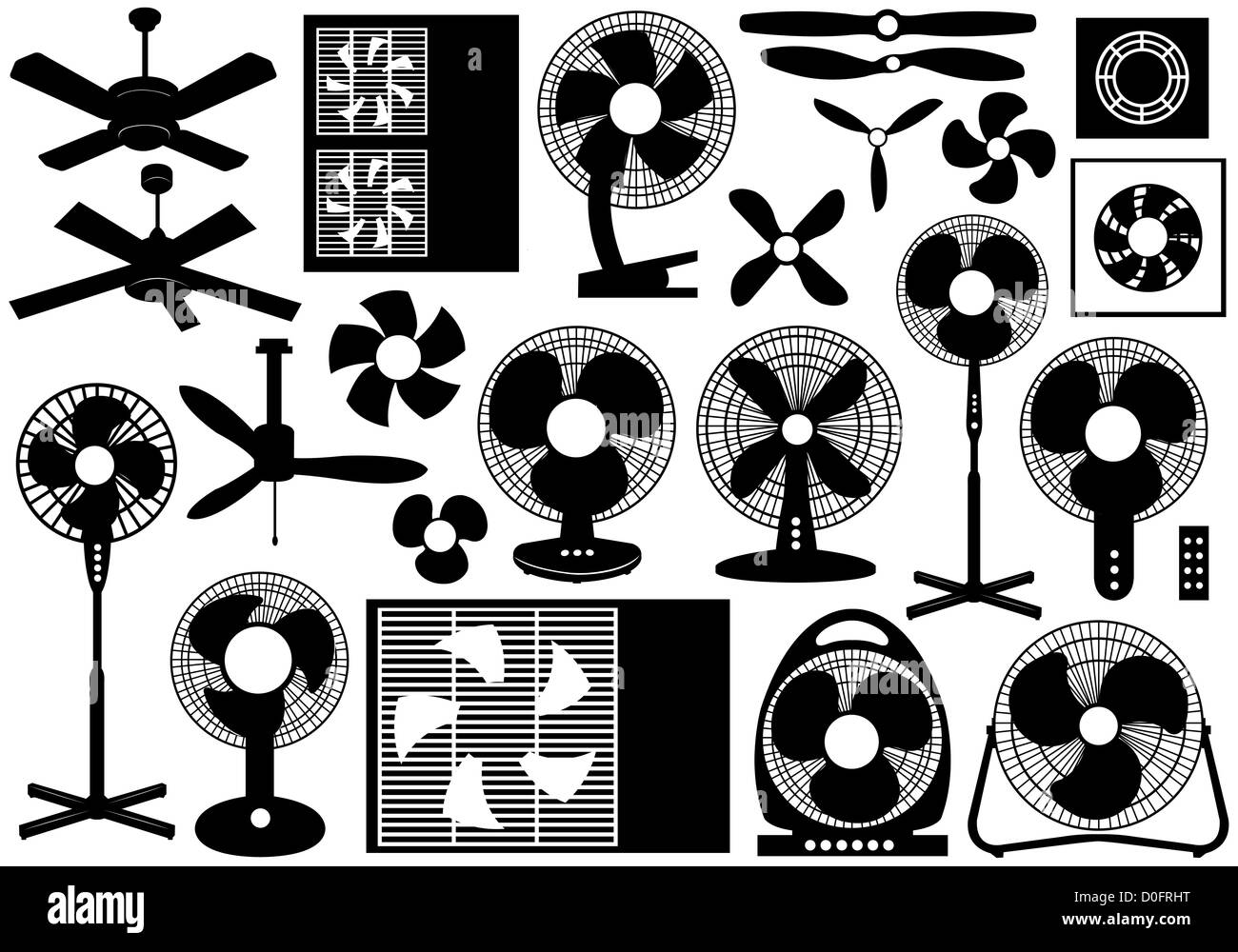 Different Ventilator Set Stock Photo - Alamy