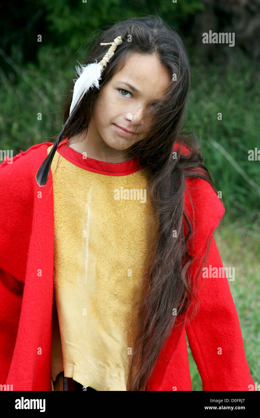 A Native American Indian boy Lakota Sioux Stock Photo - Alamy
