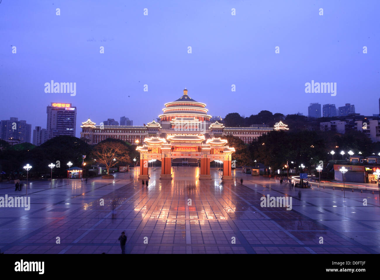Asian building at night hi-res stock photography and images - Alamy