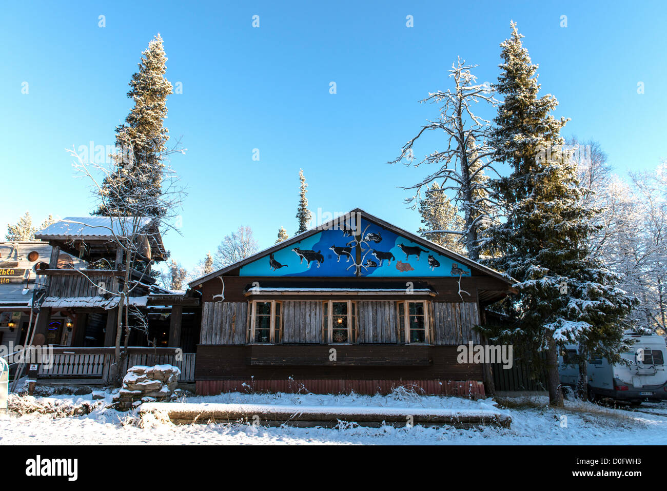 Gold panning centre in Tankavaara gold area Inari Lapland Finland ...