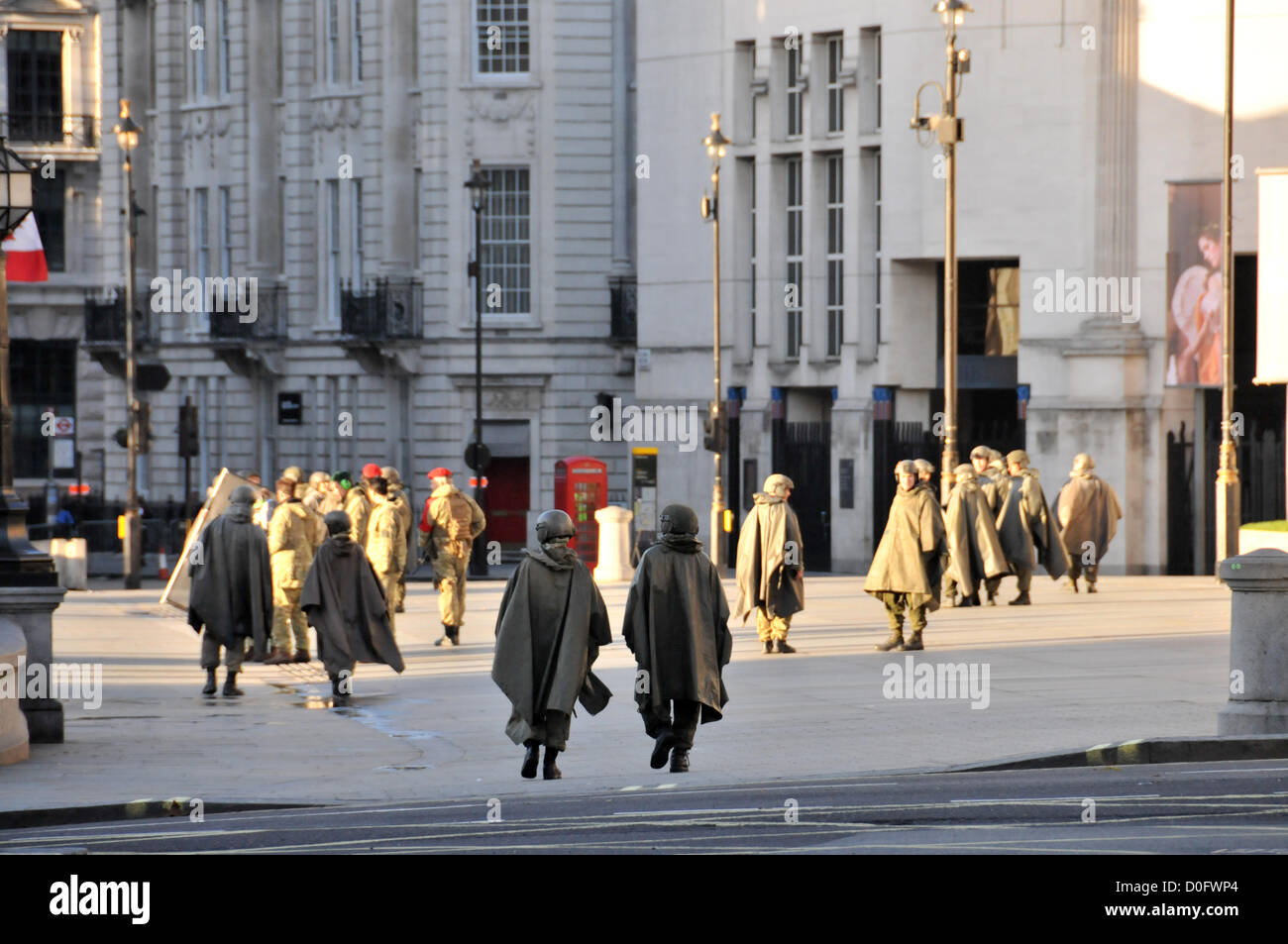Trafalgar Square, London, UK. 25th November 2012. Extras in the film in ...