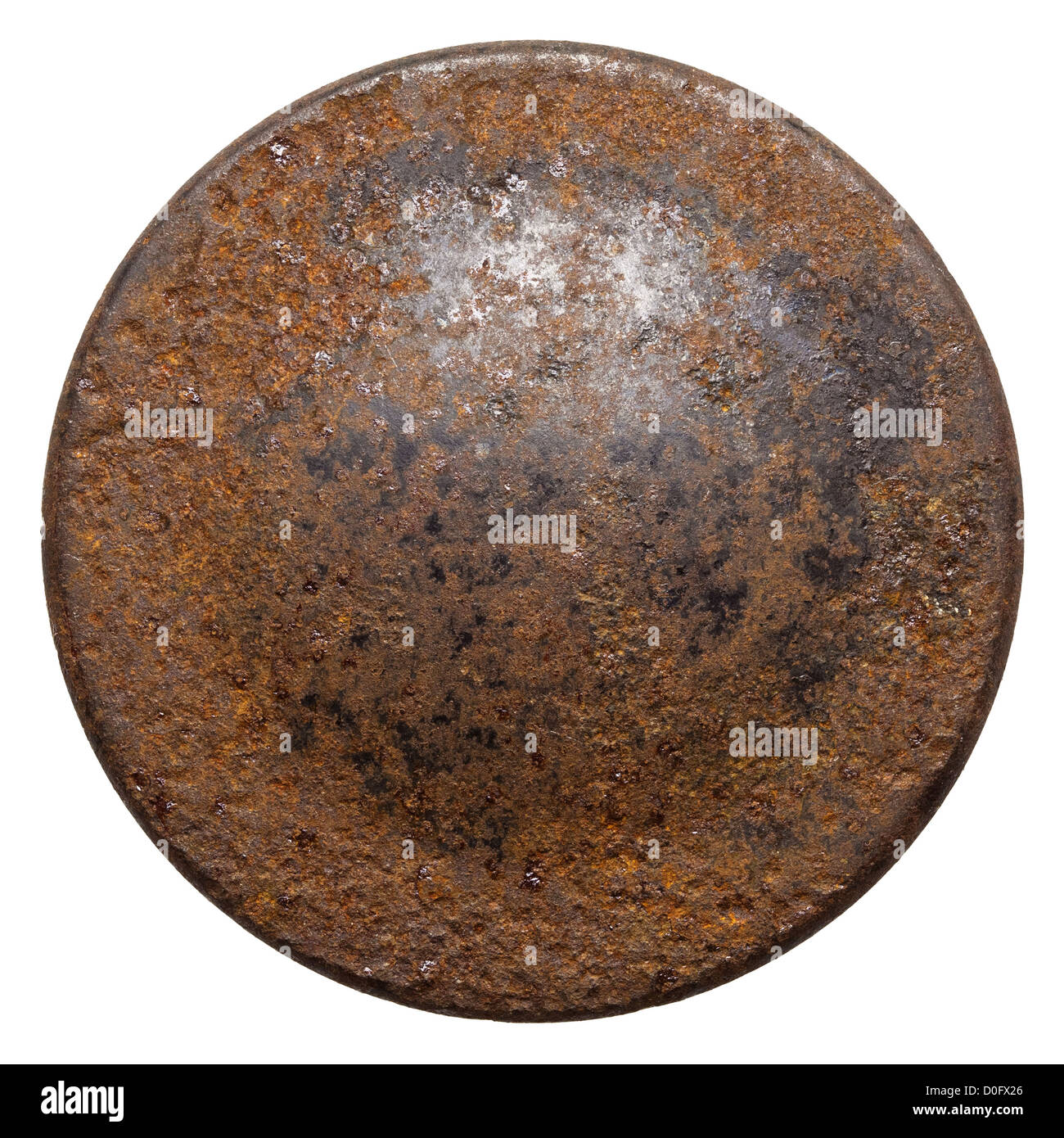 Rusty round metal plate texture Stock Photo - Alamy