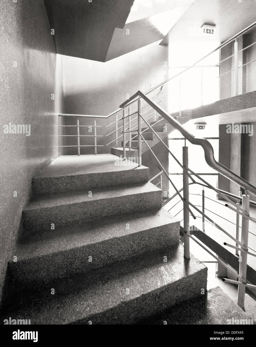 Empty concrete building stairway composition Stock Photo - Alamy