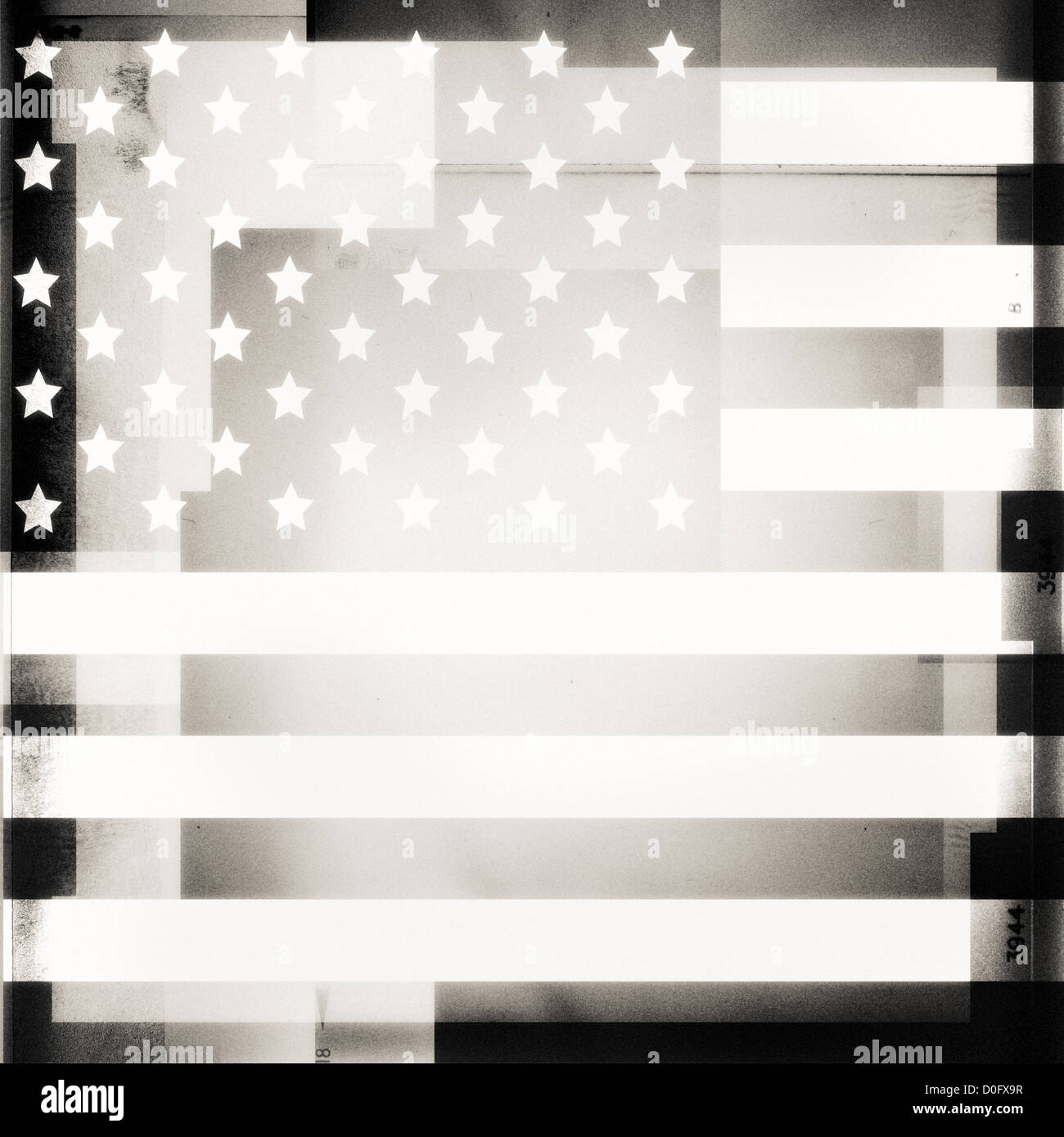USA flag in grunge BW film style Stock Photo - Alamy