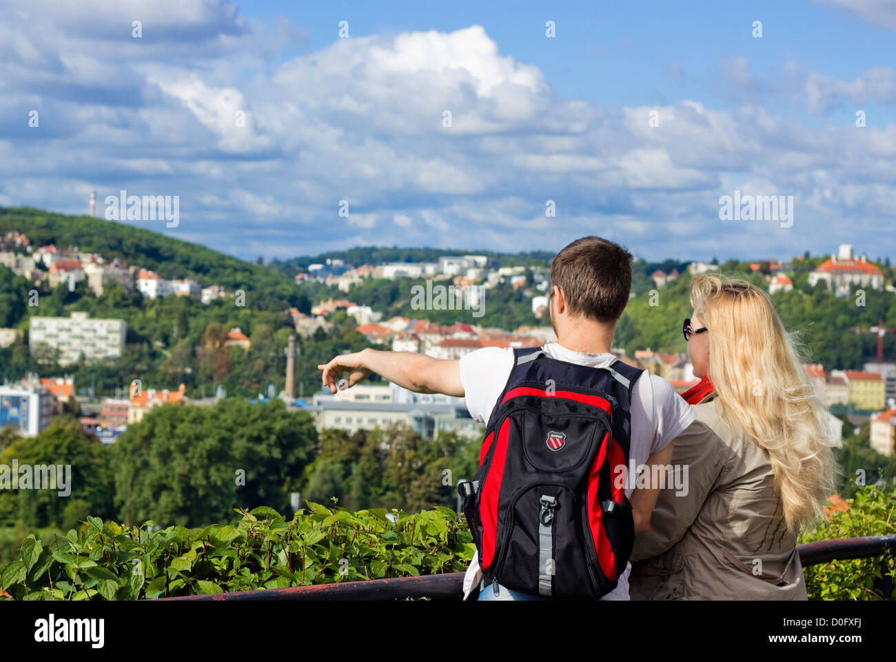 Female observing town hi-res stock photography and images - Alamy