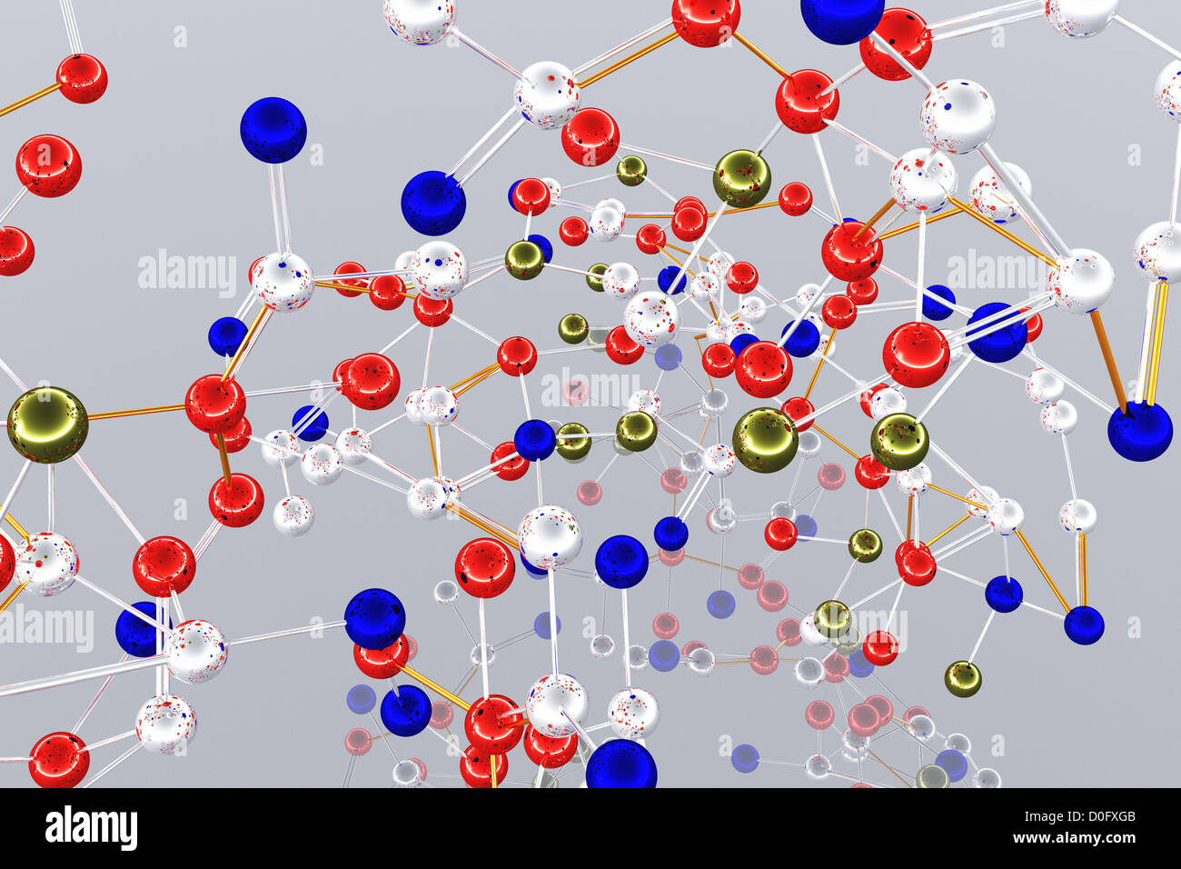 Complex Molecule Structure 3D render Stock Photo - Alamy