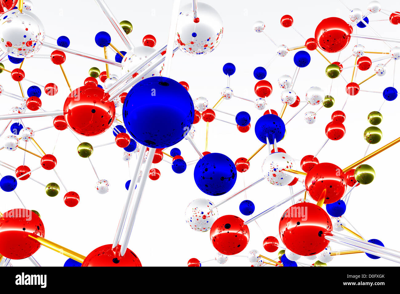 Complex Molecule Structure 3D render Stock Photo - Alamy
