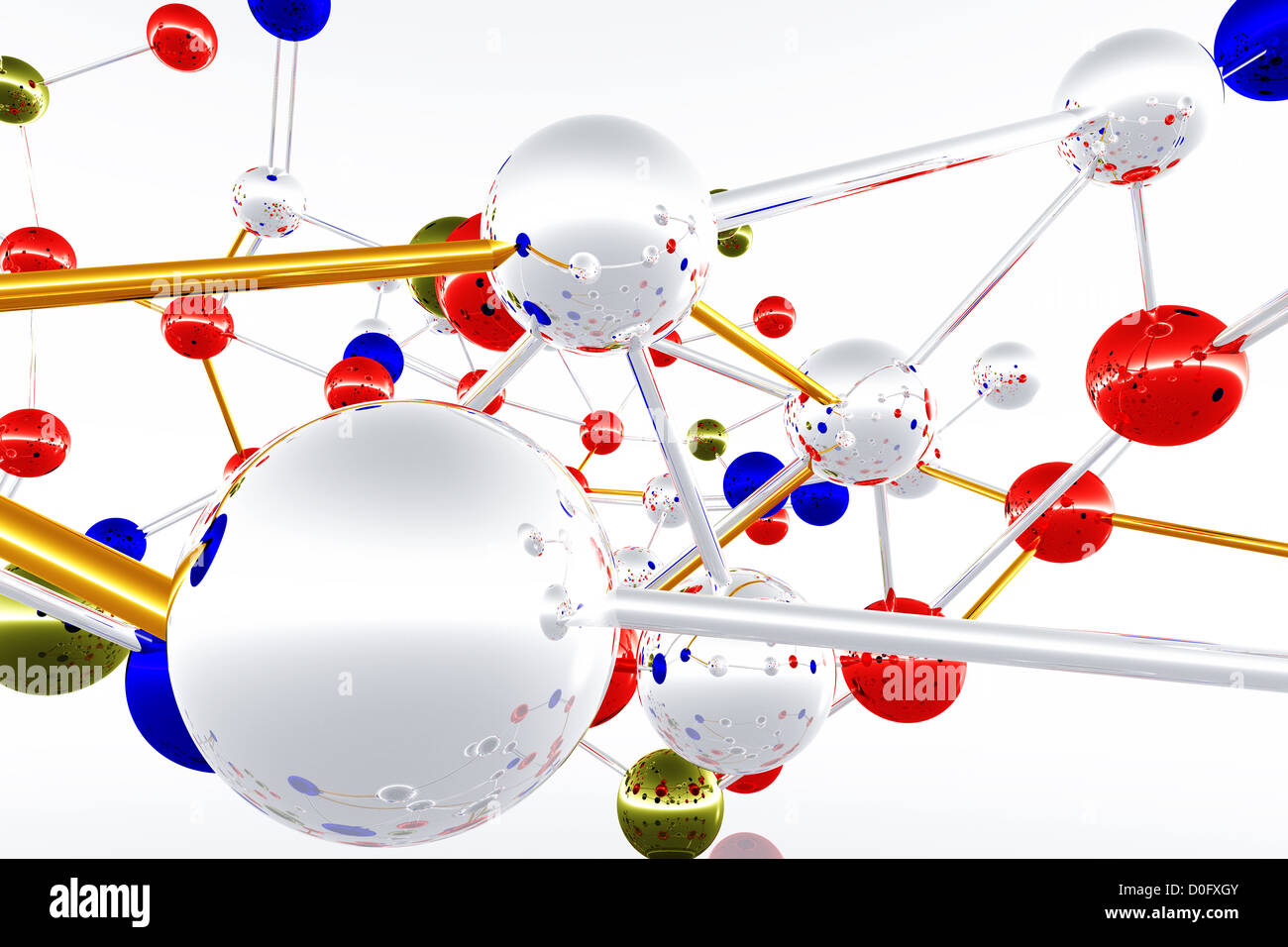 Complex Molecule Structure 3D render Stock Photo - Alamy