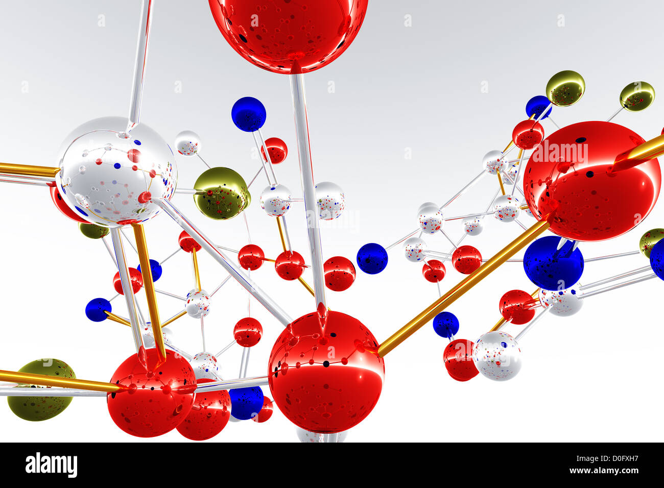 Complex Molecule Structure 3D render Stock Photo - Alamy
