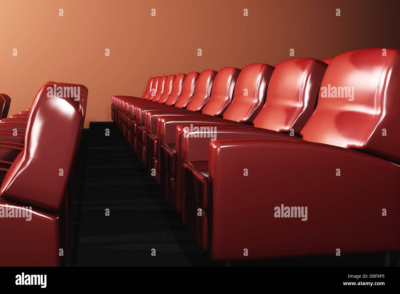 Cinema Auditorium Interior 3D render Stock Photo - Alamy