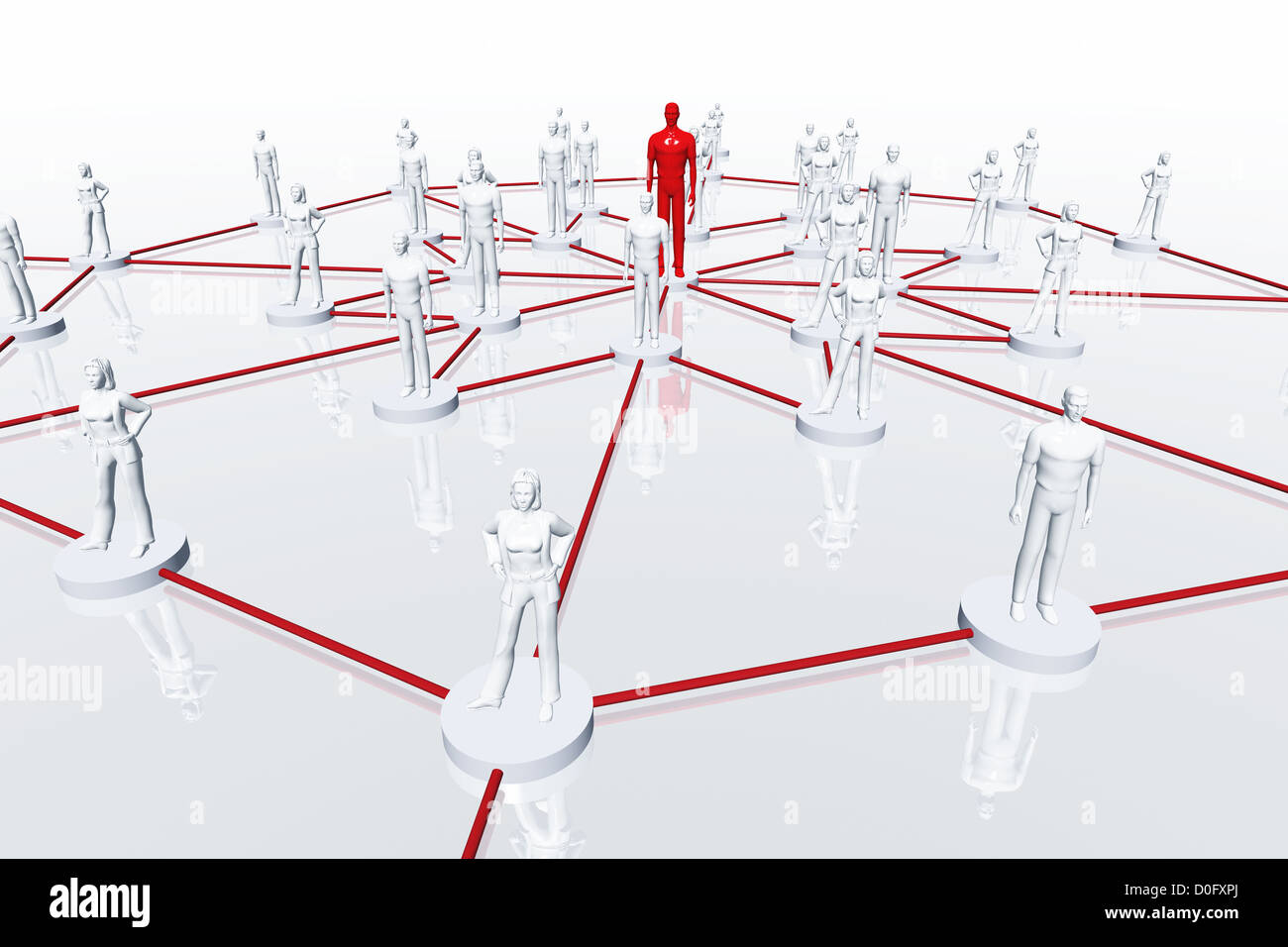 Network Connections concept 3D render Stock Photo - Alamy