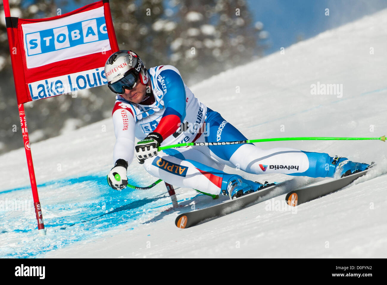 LAKE LOUISE, CANADA - NOVEMBER 24: Sylvan Zurbriggen of Switzerland ...