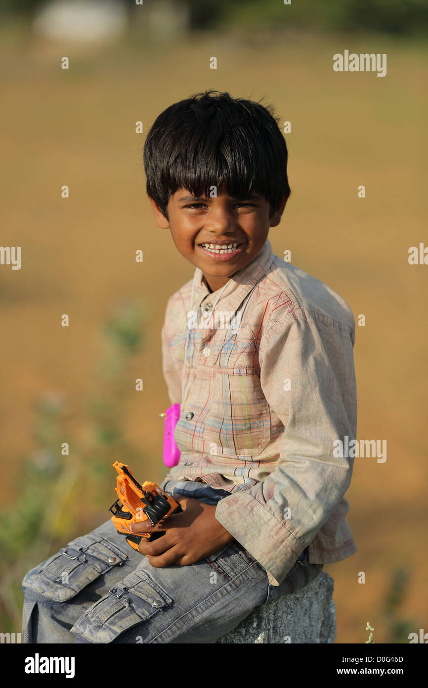 Indian boy with toy Andhra Pradesh South India Stock Photo - Alamy