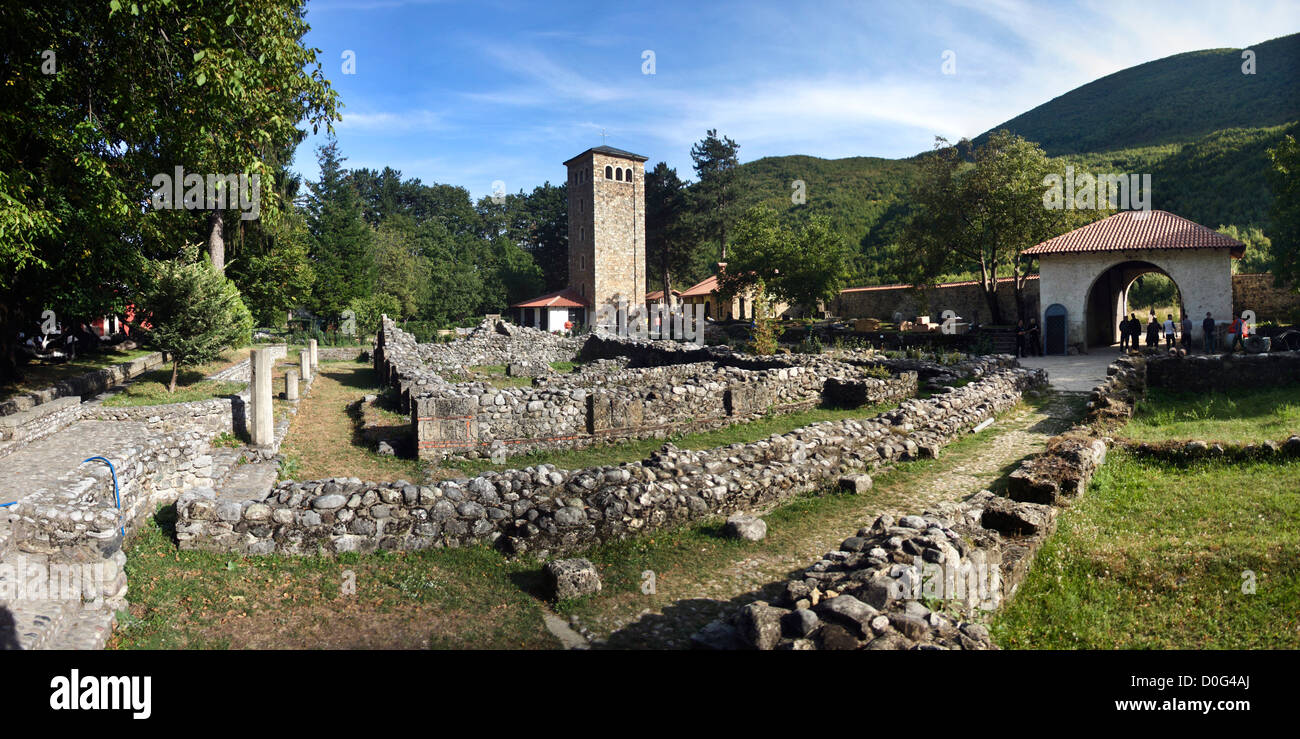 Panorama of Patriachate of Pec on Kosovo Stock Photo - Alamy
