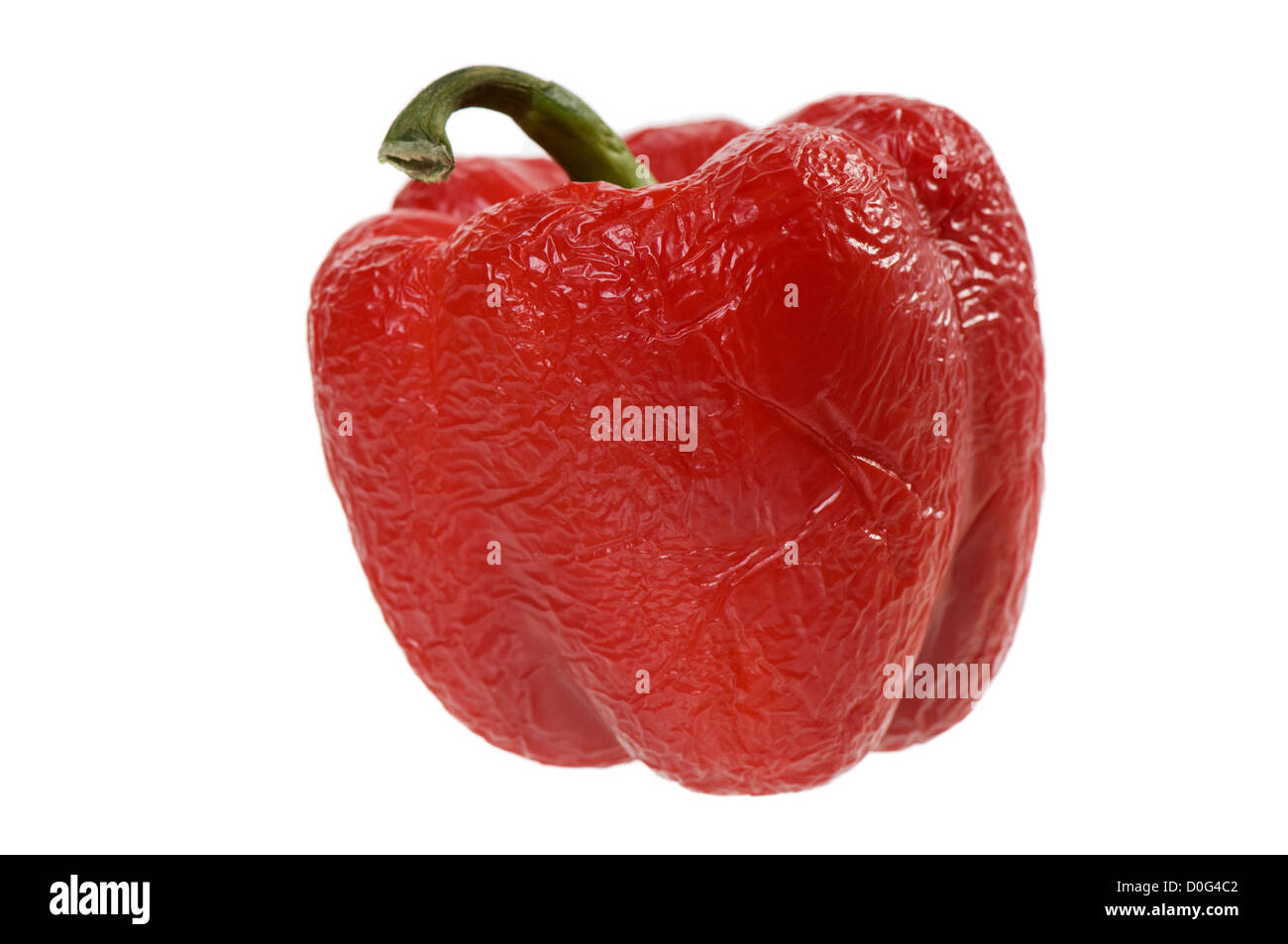 old wrinkled red bell pepper or Capsicum fruit Stock Photo - Alamy