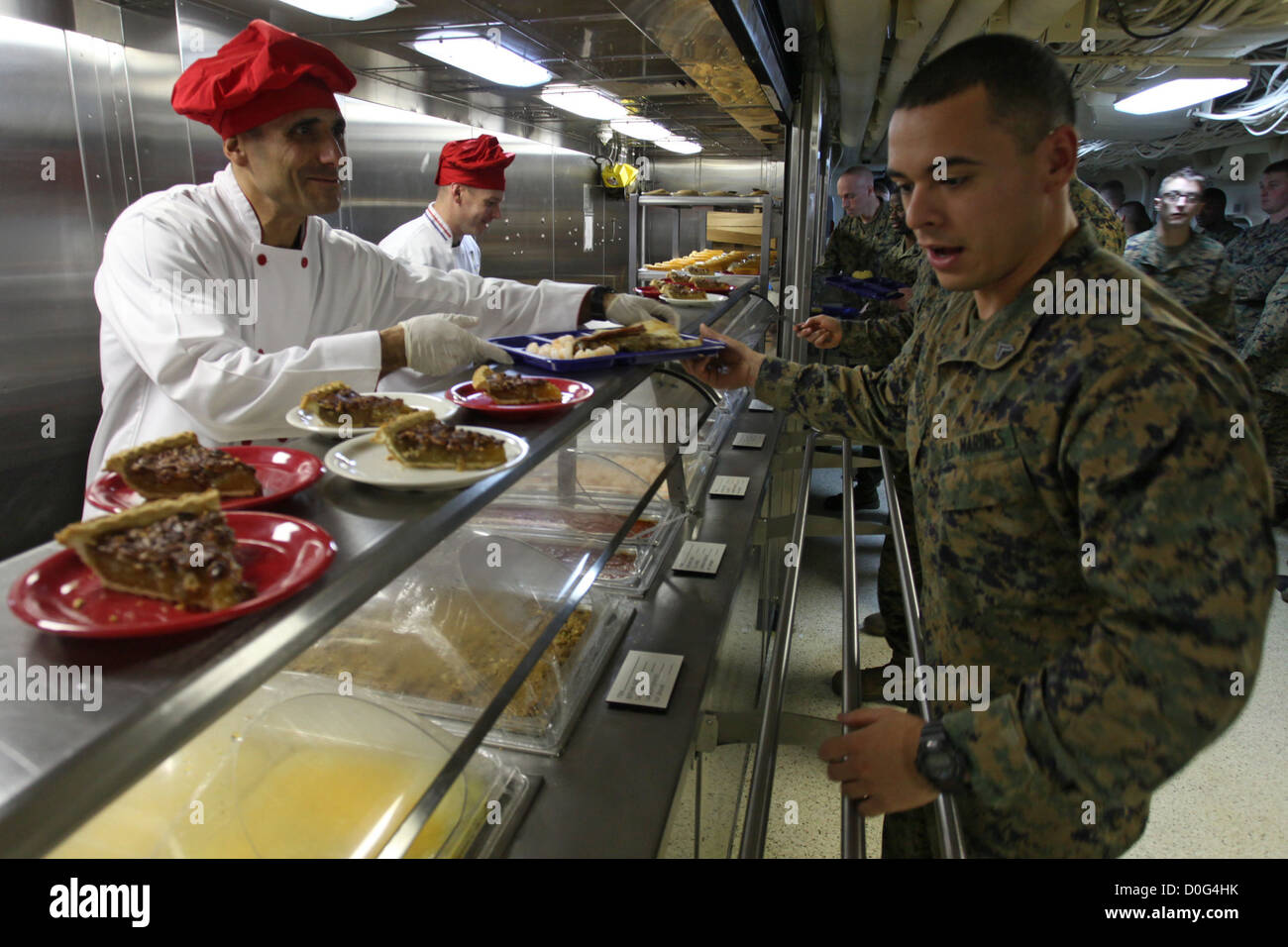 Lt. Col. David Sosa, left, commanding officer of Battalion Landing Team ...