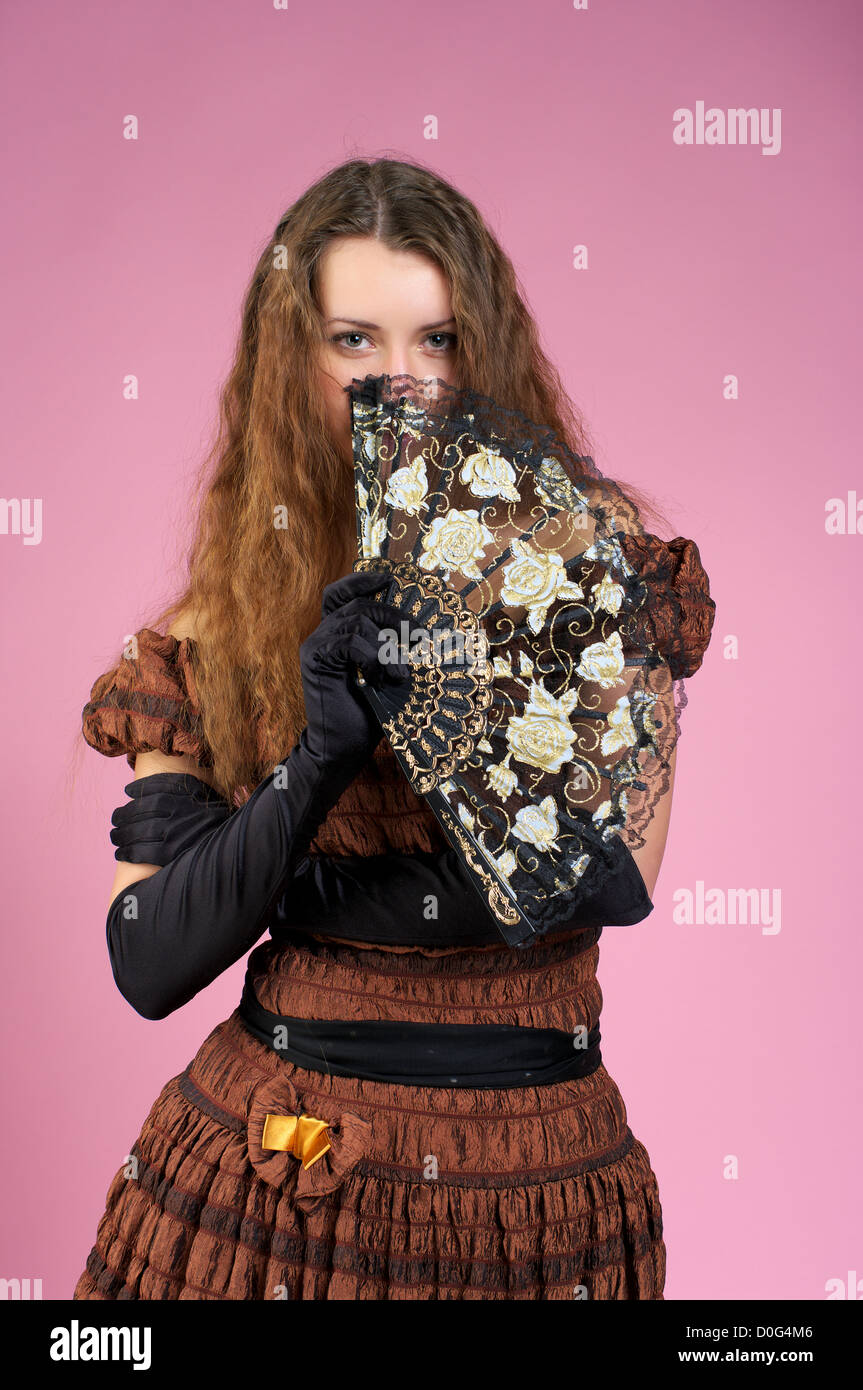 Face behind fan hi-res stock photography and images - Alamy