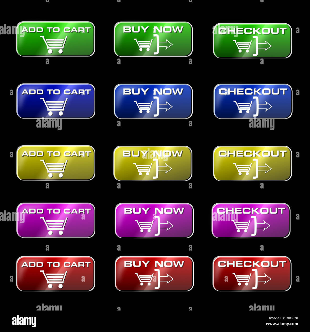 Online Shopping Buttons Stock Photo - Alamy