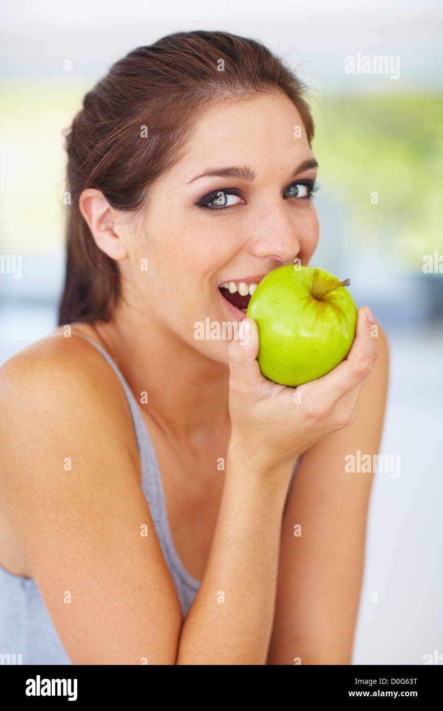Girl Biting Apple