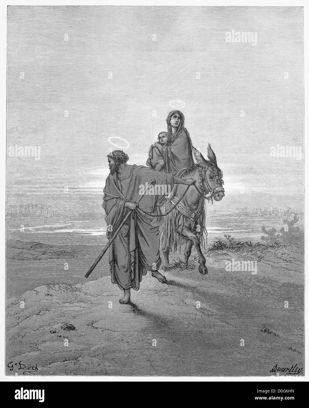 The flight into egypt Black and White Stock Photos & Images - Alamy
