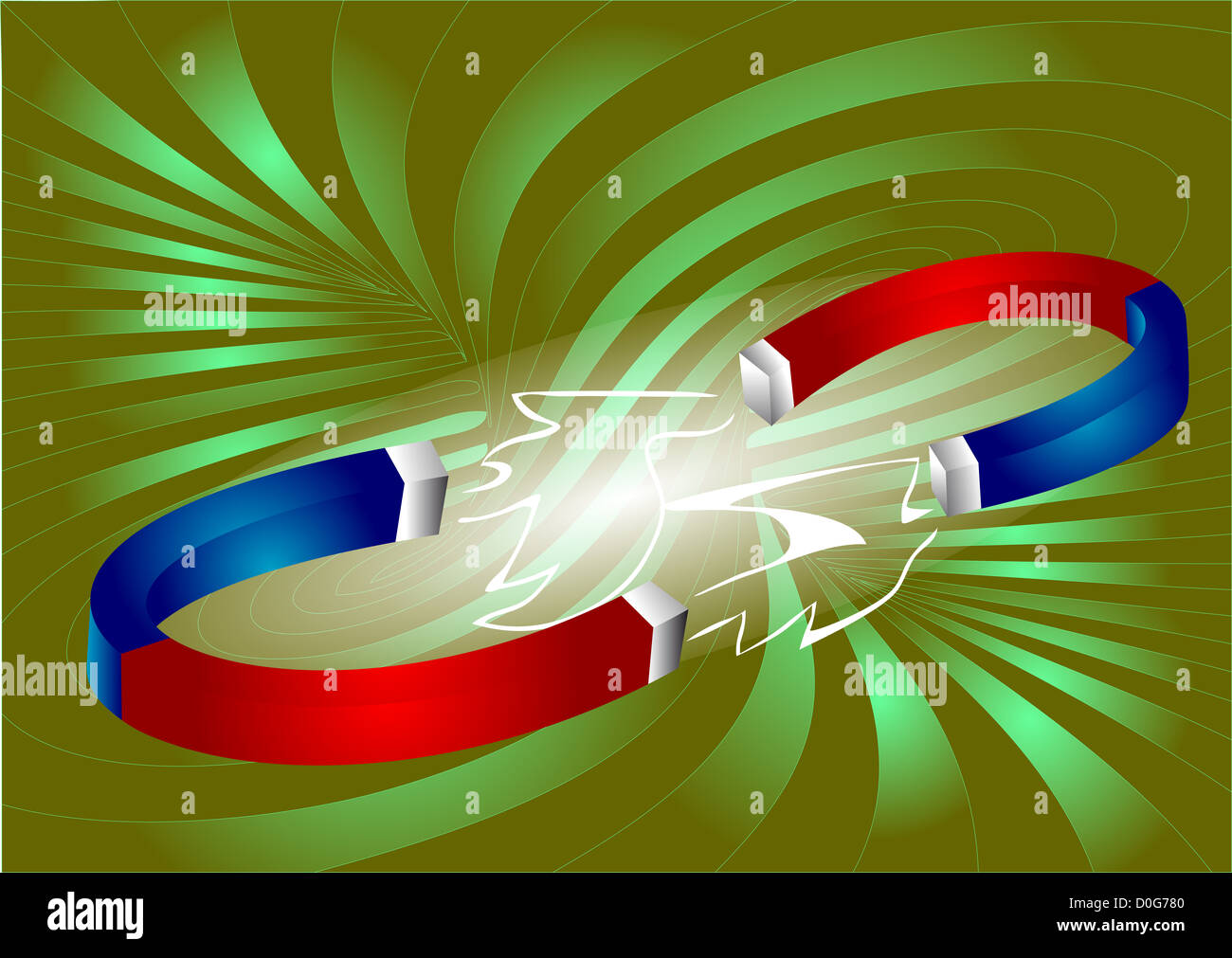 two attracted magnets Stock Photo - Alamy