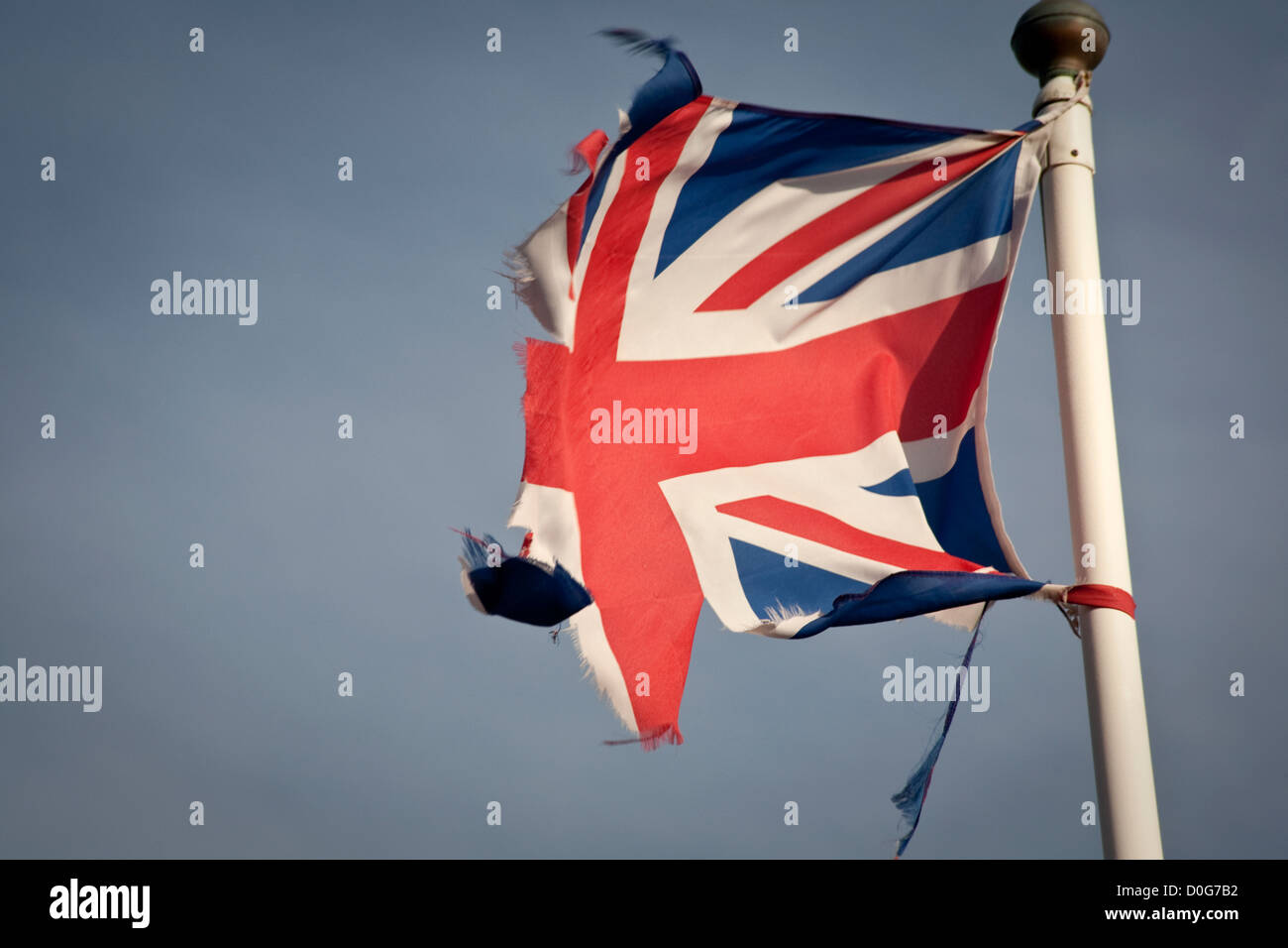 Tattered Union Jack Flag Stock Photo - Alamy
