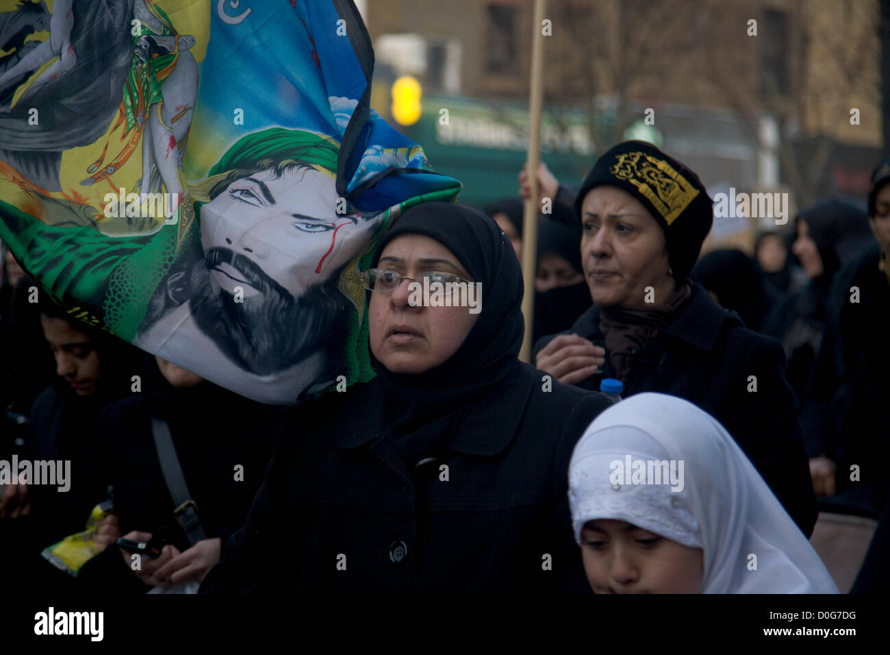 25th November 2012. London UK. Procession of Shia Muslims in central ...