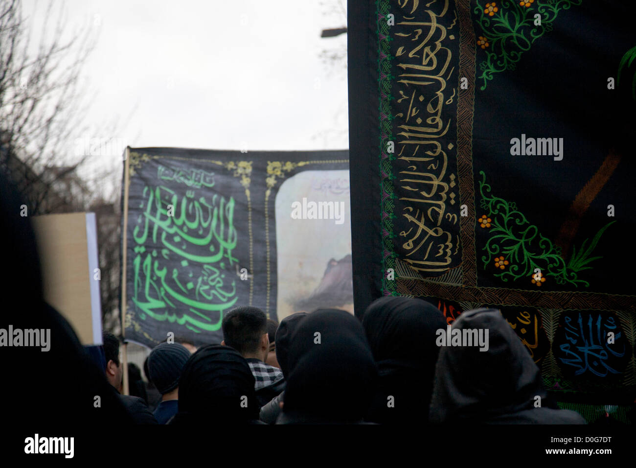 25th November 2012. London UK. Procession of Shia Muslims in central ...