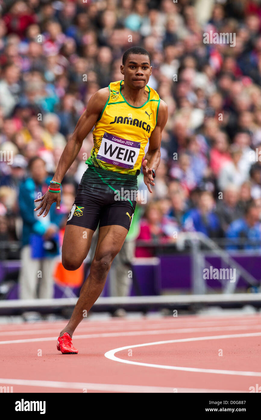 Warren Weir (JAM) competing in the Men's 100m 1st round at the Olympic ...