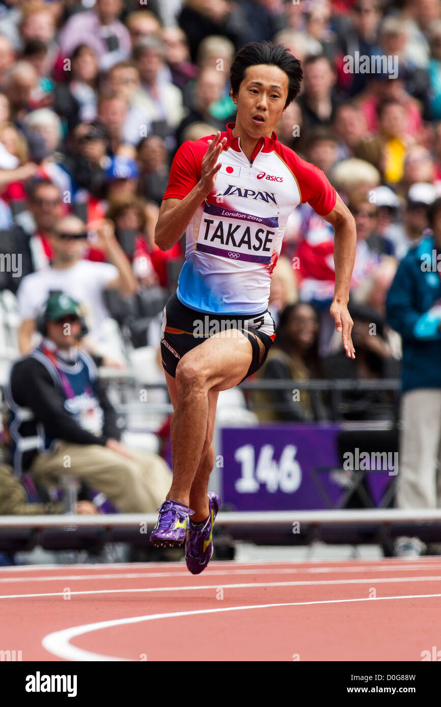 Kei Takase (JPN) competing in the Men's 100m 1st round at the Olympic Summer Games, London 2012 ...