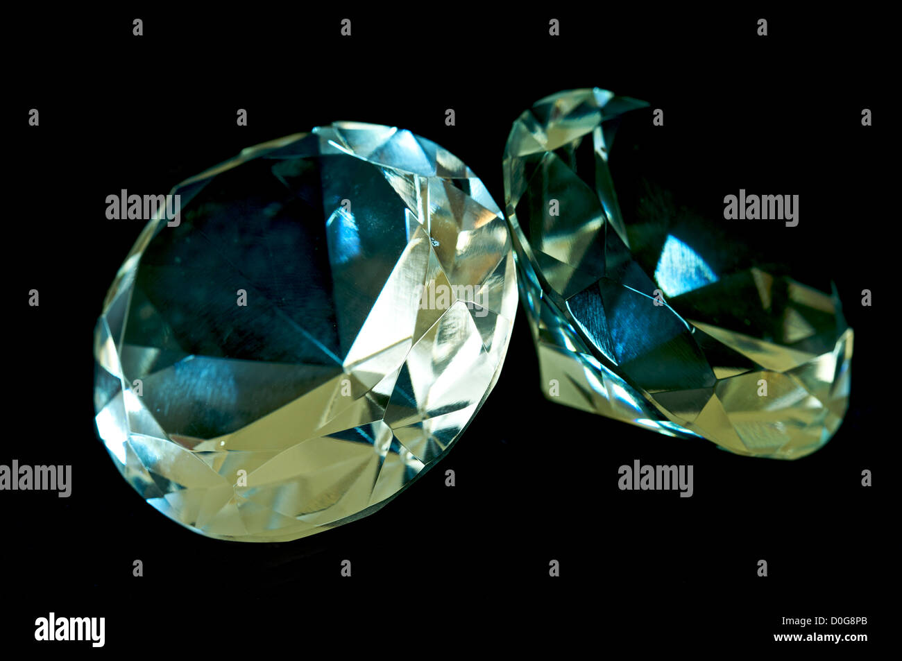 angular glass objects Stock Photo - Alamy