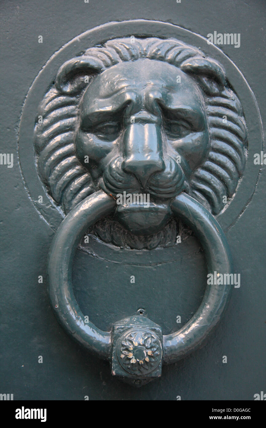Ancient door knocker in Paris Stock Photo - Alamy
