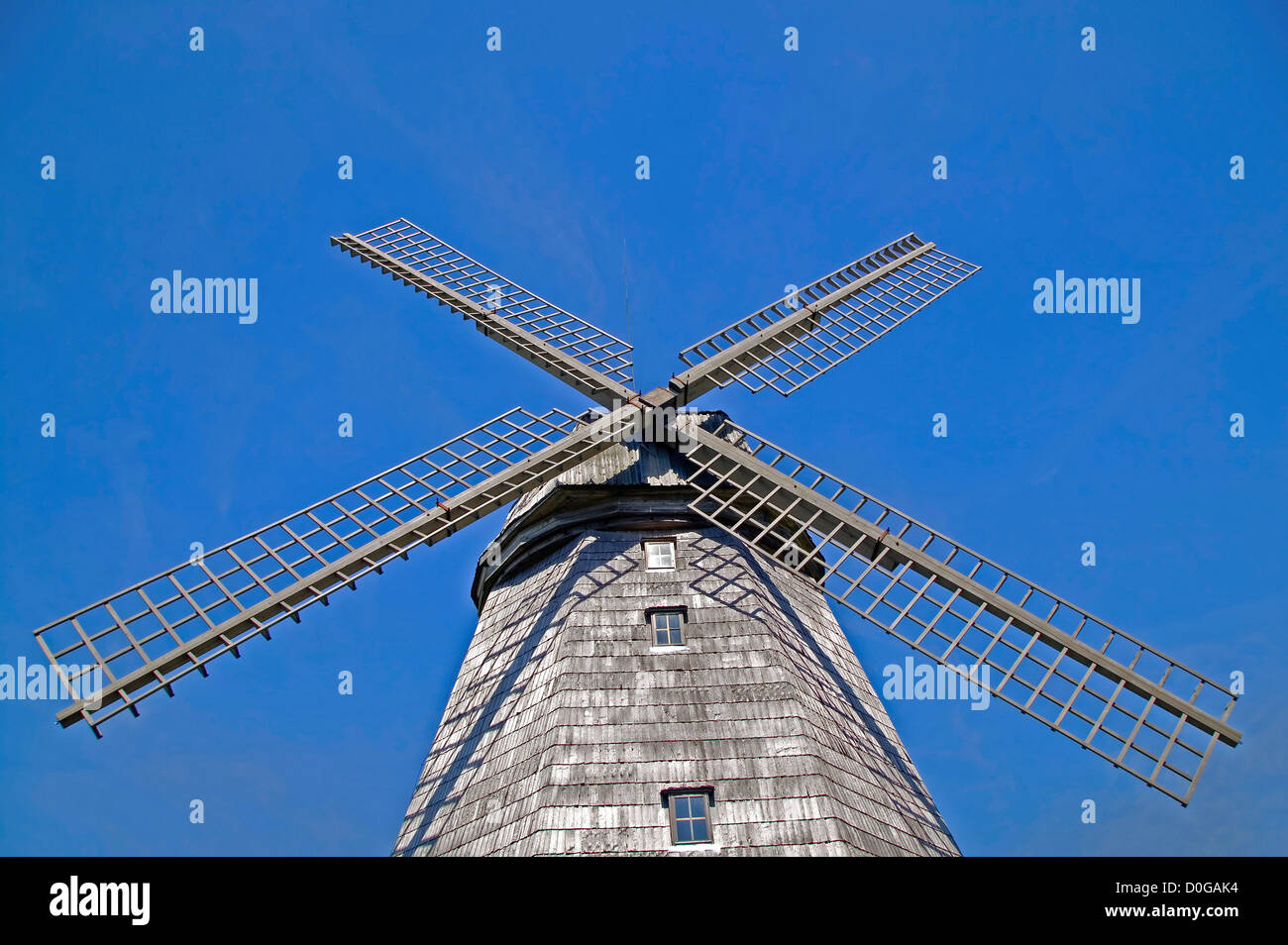 There is an old windmill flour production Stock Photo - Alamy