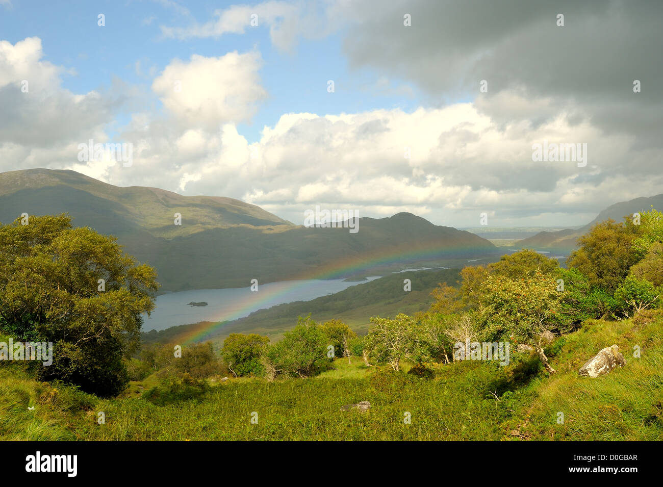 A beautiful scenic view on the lakes of Kerry (Ireland Stock Photo - Alamy