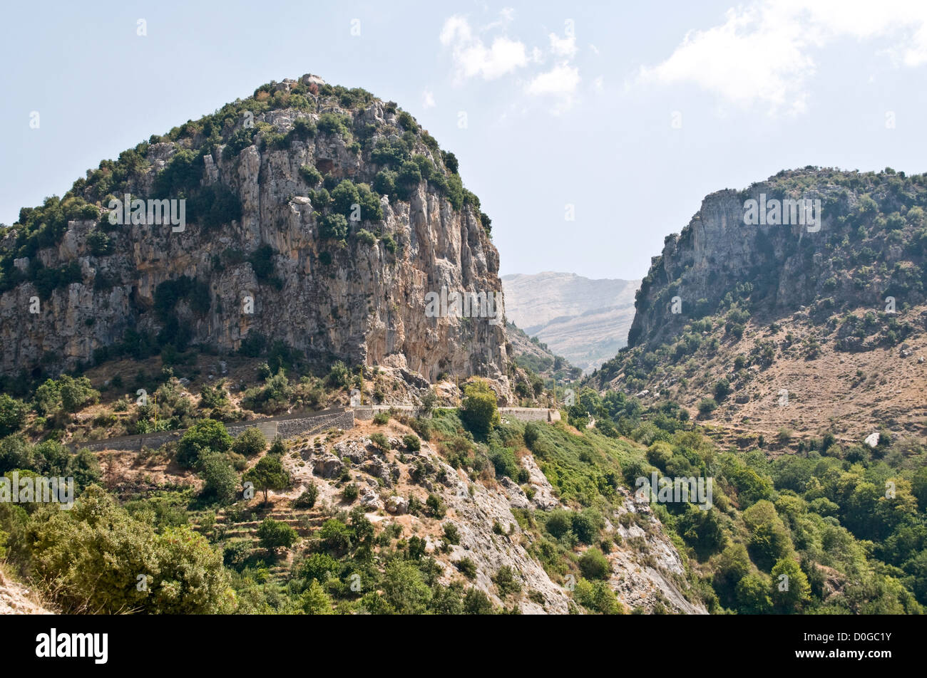 The mountainous region of Wadi Tannourine in the northern part of Mount ...