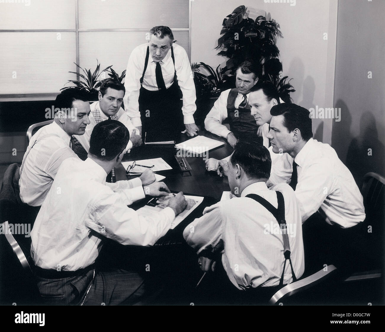 Business meeting, Conference, vintage Stock Photo - Alamy
