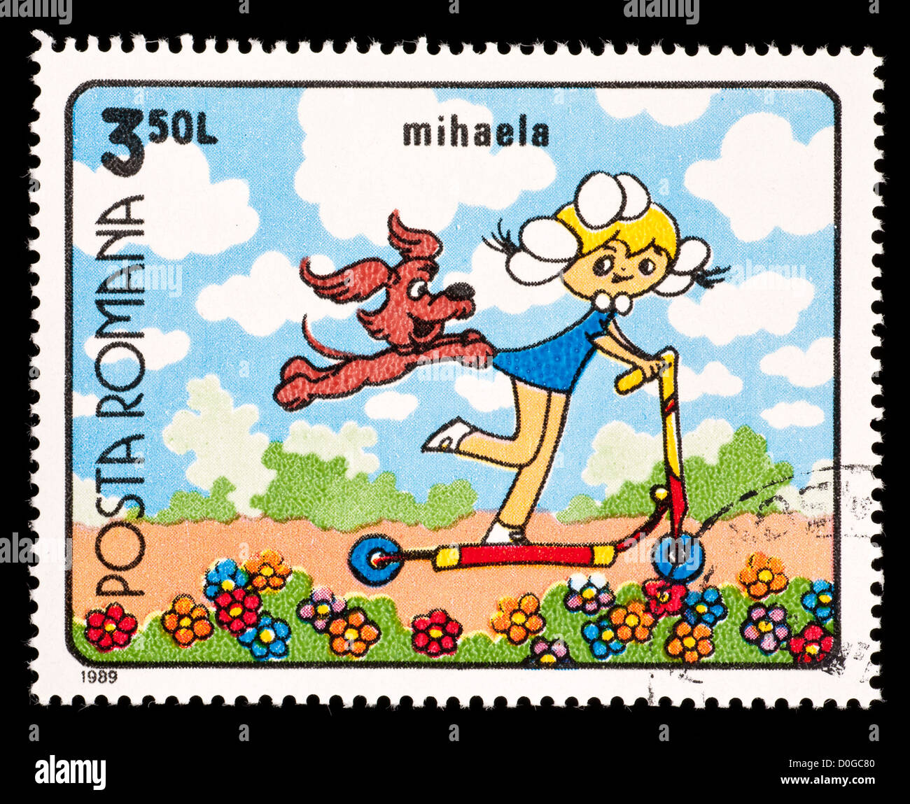 Postage stamp from Romania depicting a children's cartoon character ...