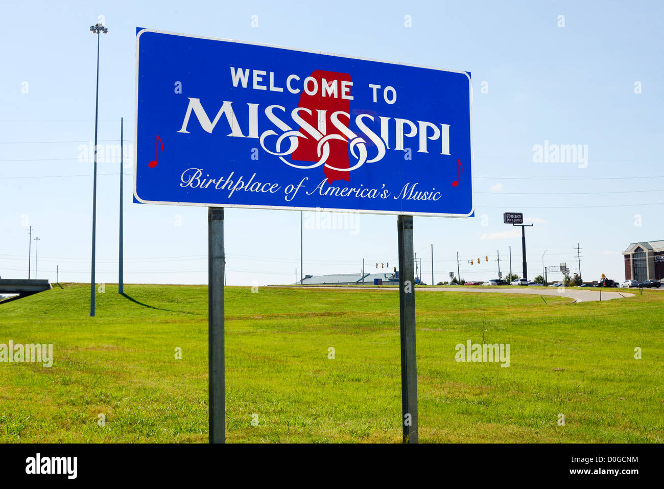 Welcome Sign Mississippi MS USA Stock Photo - Alamy