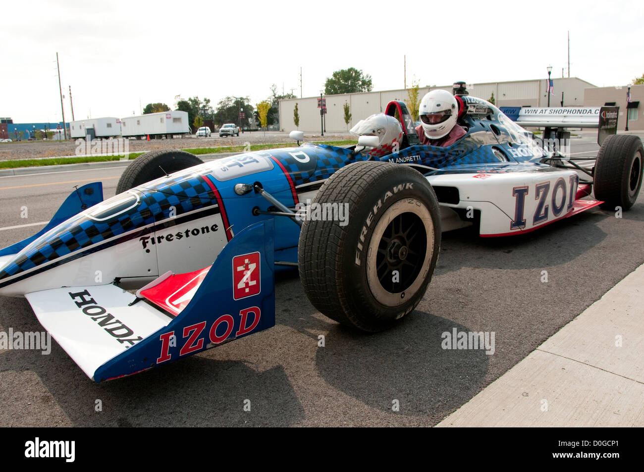 USA, Indiana, Indianapolis Motor Speedway, Indy 500 car at Dellara car ...