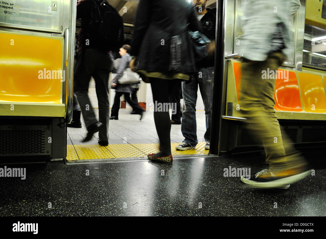 Shuttle subway train connecting times square and grand central terminal ...