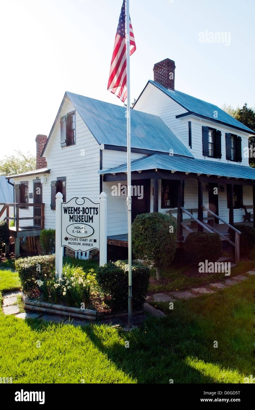 The Weems Botts historic home site located in Dumfries Virginia, USA ...
