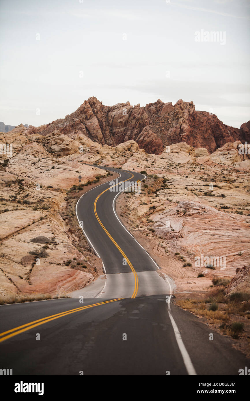 Road in Nevada Stock Photo - Alamy