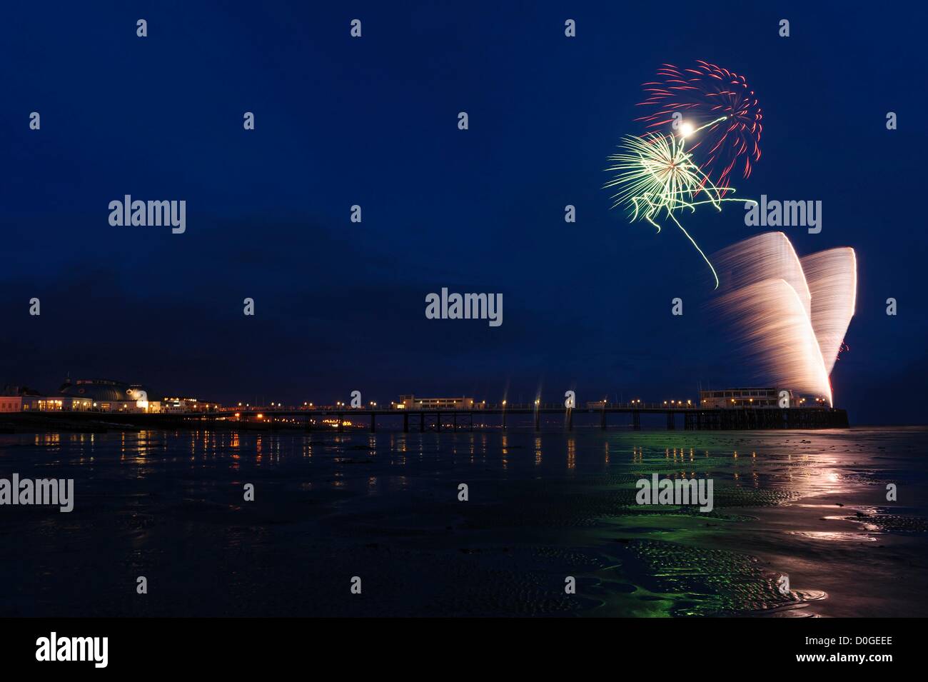 Worthing Pier Fireworks on 25/11/2012 at Worthing Pier, Worthing. A ...