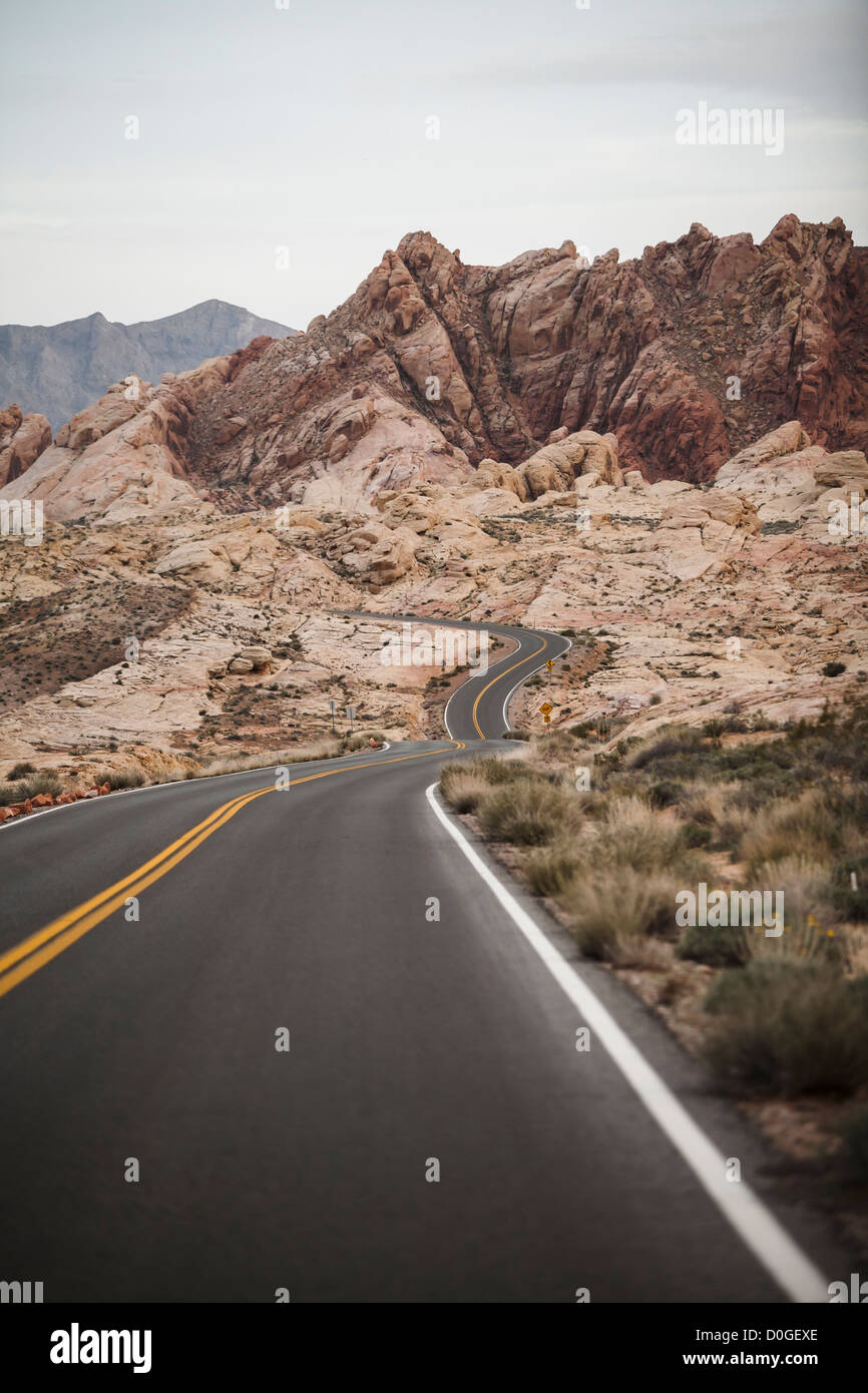Road in Nevada Stock Photo - Alamy