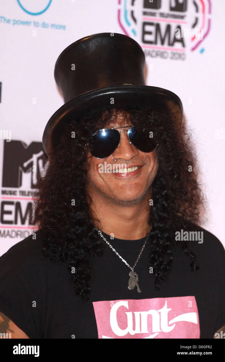 Slash MTV Europe Music Awards 2010 at the La Caja Magica - Press Room ...