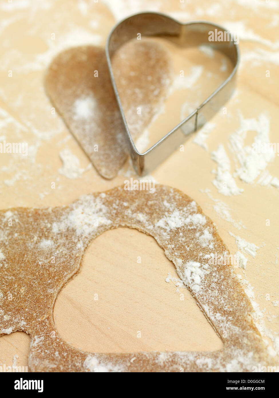 heart gingerbread flour Stock Photo - Alamy
