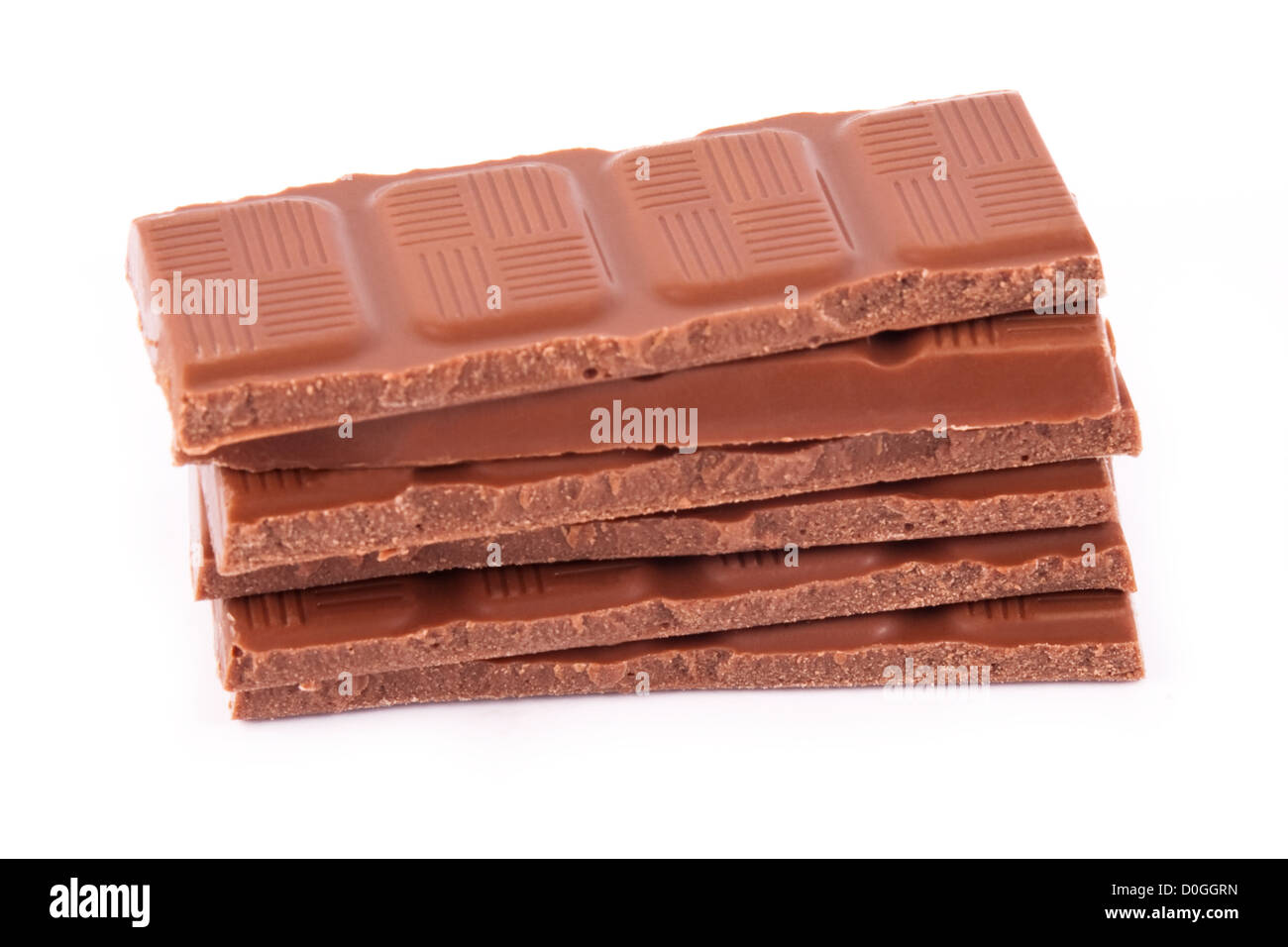 Stack chocolate bars isolated on a white background Stock Photo - Alamy