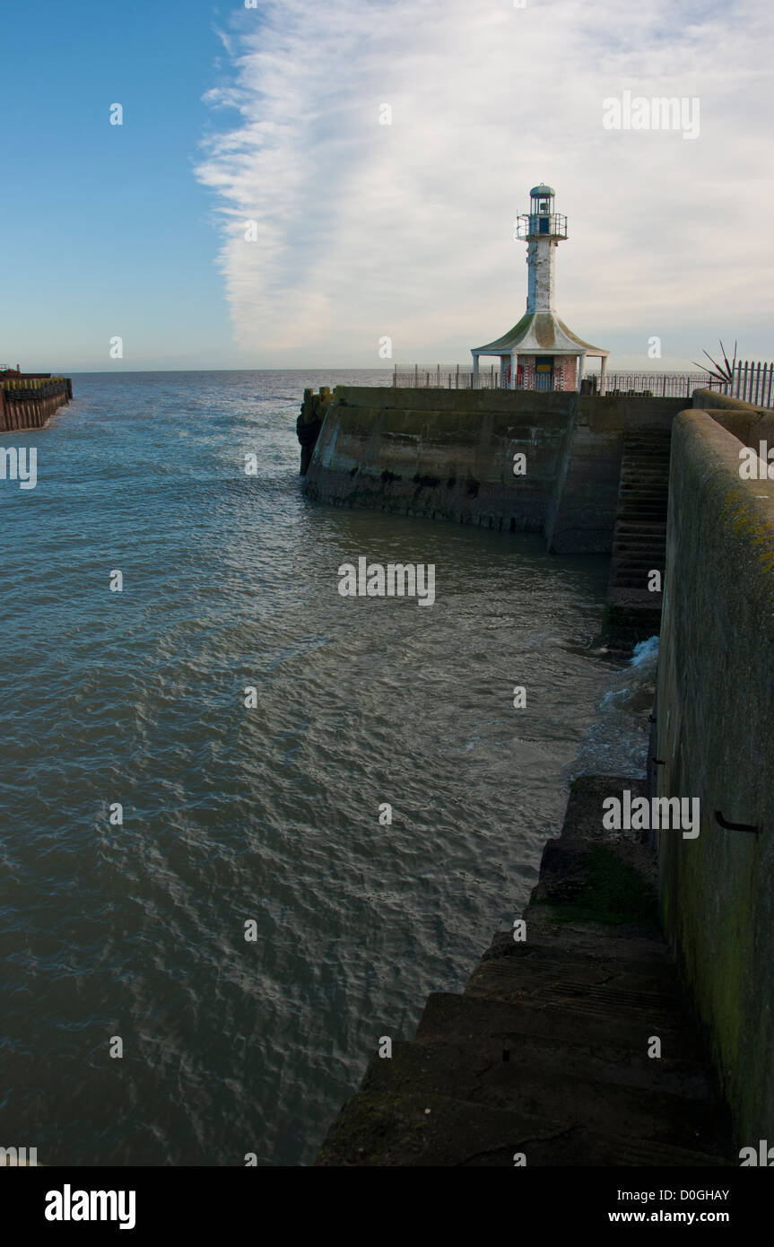 Entrance Lowestoft harbour Stock Photo - Alamy